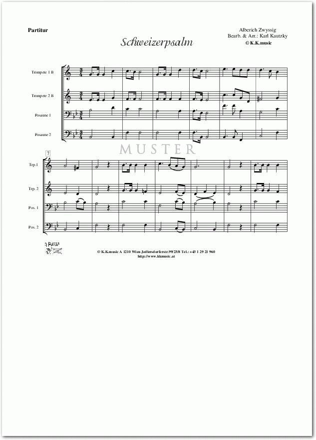 Schweizerpsalm - ZWYSSIG, Alberich(Blechbläser Quartett) | Hymnen | K ...