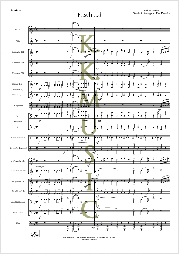 PENSCH, Robert - Frisch auf (Blasmusik) | Blasmusik | K. K. music Karl ...